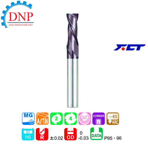 Dao phay ngón FCT GMSR-2 D12 x R0.3 D12 x R0.3 x 25 x 12 x 110 FCT ...