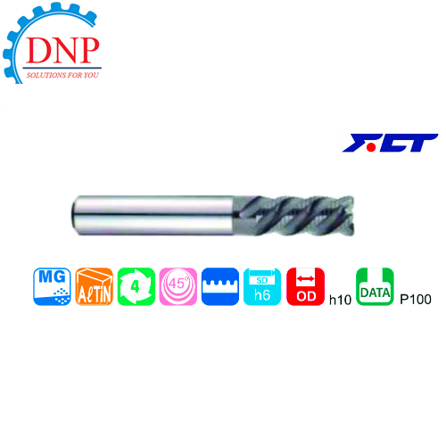 Dao phay ngón FCT GTRE-4 D8 D8 x 19 x 8 x 65 x 4 FCT - THIẾT BỊ CN